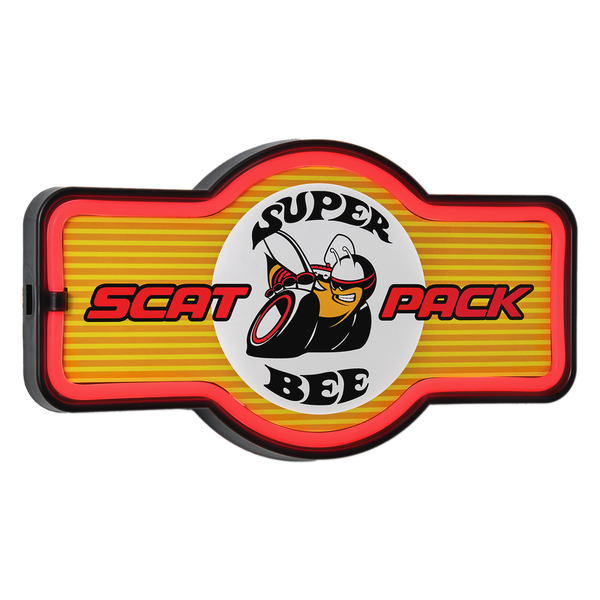 Dodge Super Bee Scat Pack LED Neon Light Sign Wall Decor (9.5” x 17.25 ...