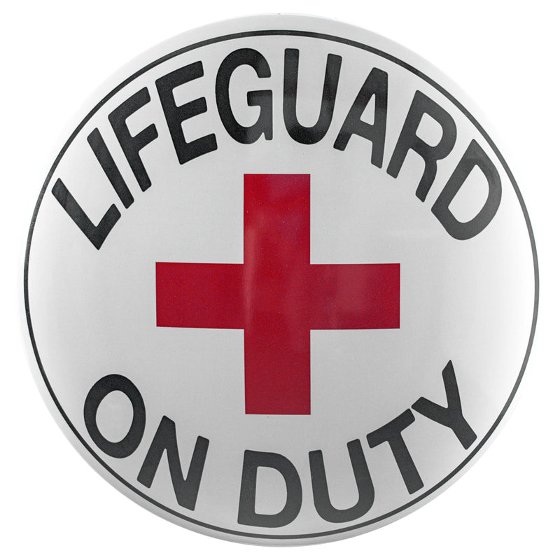 Lifeguard on Duty 15" Dome Metal Sign – AmericanArtDecor.com