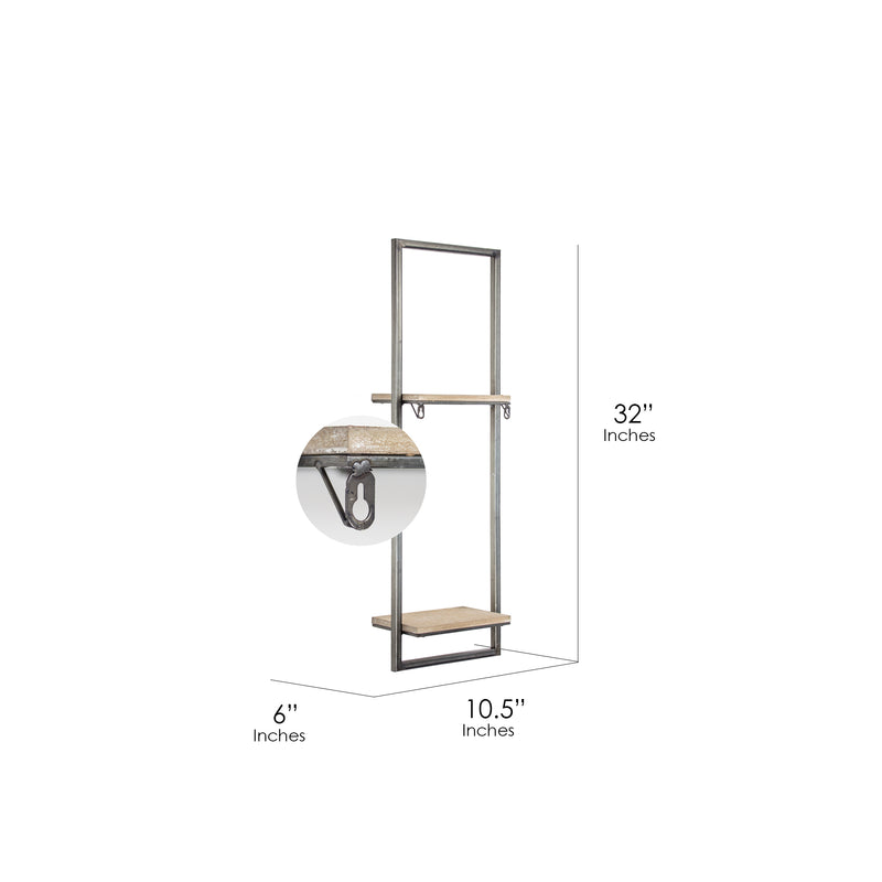 Rustic Hanging Two Shelves Rack – AmericanArtDecor.com