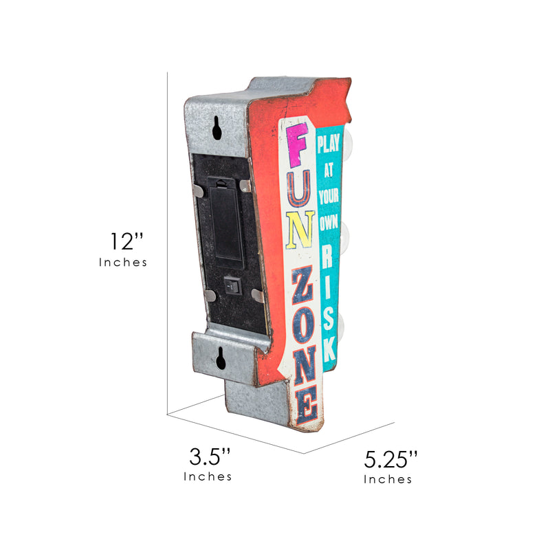 Fun Zone Vintage Mini LED LED Marquee Arrow Sign (12” x 5.25 ...