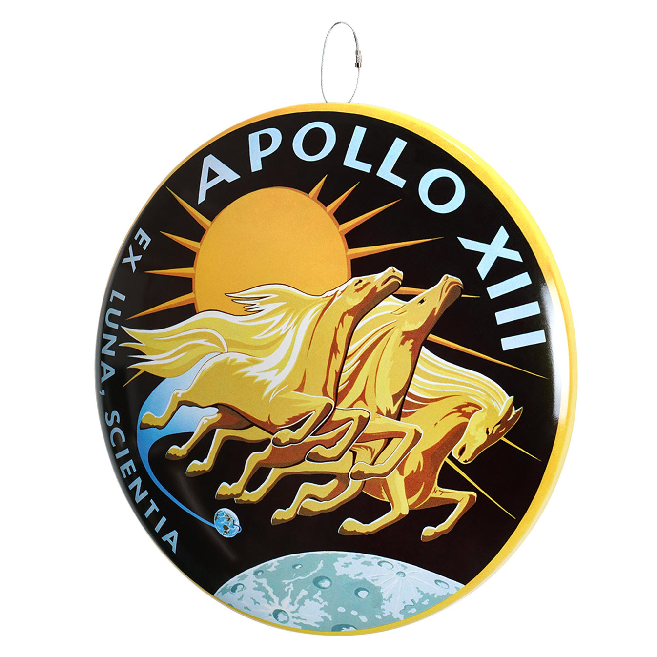 Apollo 13 Dome Metal Wall Sign - 15.5" x 15.5" | AmericanArtDecor.com