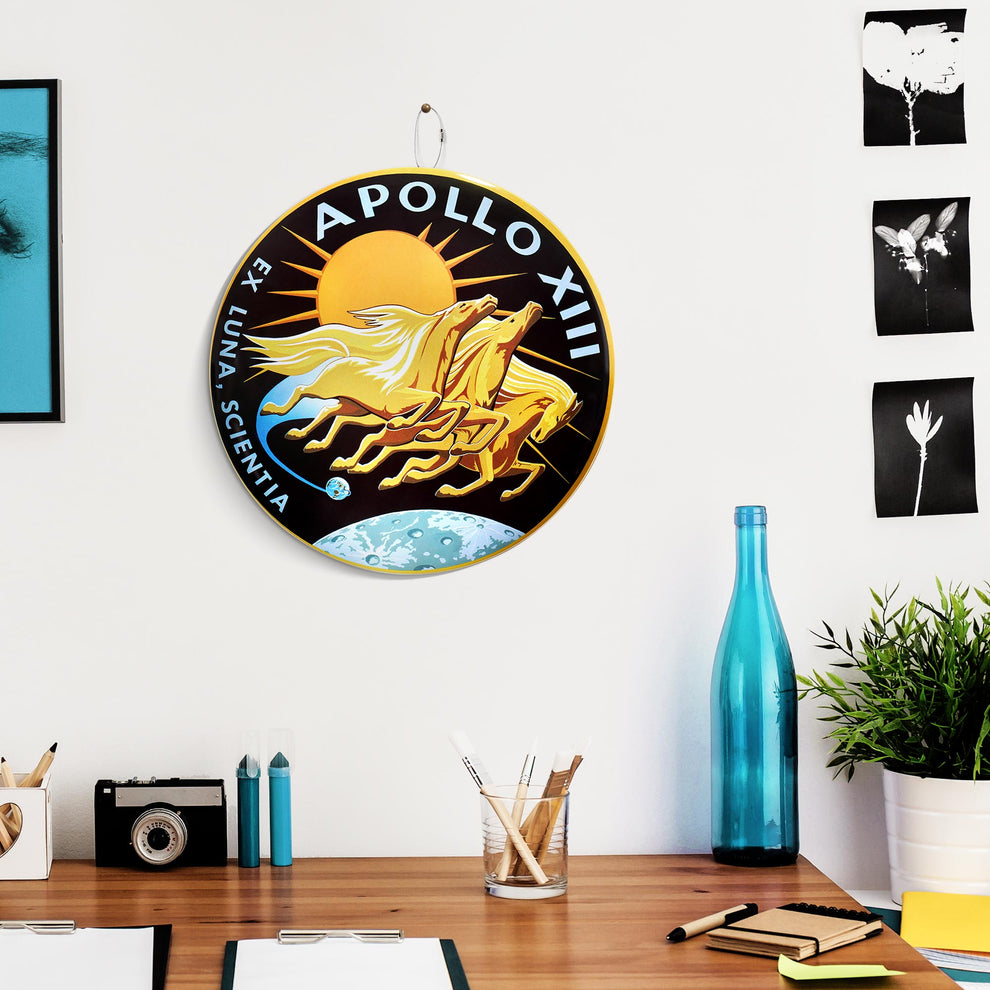 Apollo 13 Dome Metal Wall Sign - 15.5" x 15.5" | AmericanArtDecor.com